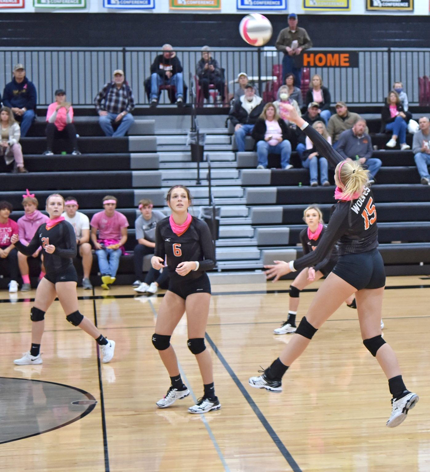 Varsity Lady Wolves win Pink Out volleyball matches - Farmer Publishing